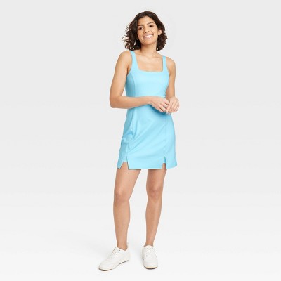 Women's Knit Slit Active Dress - All In Motion™ Light Blue L : Target