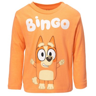 Bluey Bingo Little Boys Long Sleeve Graphic T-shirt 7-8 : Target