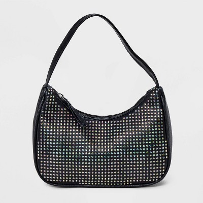 Girls' Rhinestone Shoulder Bag - Art Class™ Black : Target