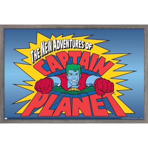 Trends International Captain Planet And The Planeteers - Logo Framed ...
