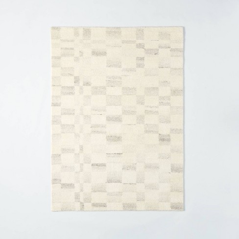 Irregular Checkerboard Tufted Rug Cream - Threshold™ Designed With ...
