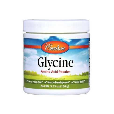 Carlson - Glycine Powder, 2000 Mg Glycine, Amino Acid Powder, Muscle ...