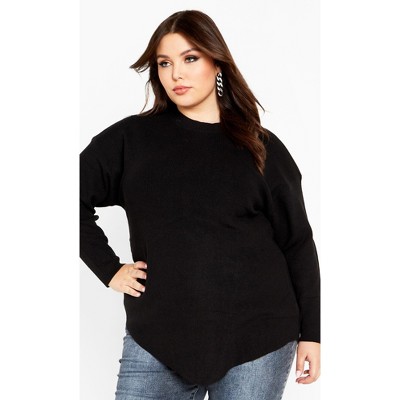 City Chic | Women's Plus Size Earn Your Stripes Cardigan - Black - 12 ...