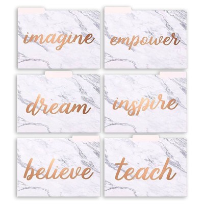 Best Paper Greetings 12 Pack Decorative File Folders Marble, Cute Rose ...