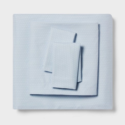 Queen Microfiber Sheet Set Blue Dash - Room Essentials™: Includes 2 ...