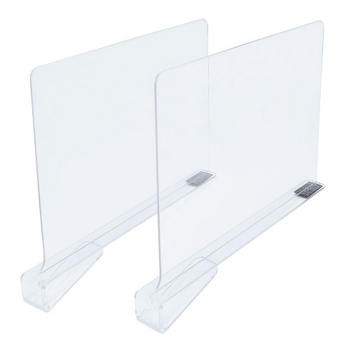 The Lakeside Collection Set Of 2 Acrylic Shelf Dividers 1 Pieces : Target
