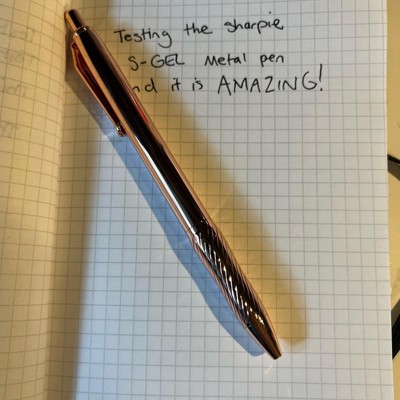 Sharpie 1ct S-Gel Metal Pen Copper Barrel .7mm Black Ink with Refill ...