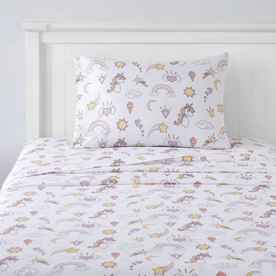 Magical Unicorns Microfiber Kids' Sheet Set By Sweet Home Collection ...