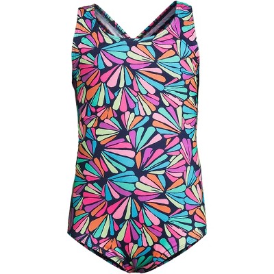 Lands' End Kids Plus Chlorine Resistant One Piece Upf 50 Swimsuit - X ...