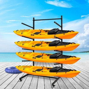 Heavy Duty Kayak Storage Rack for Garage & Outdoor, Freestanding Kayak ...