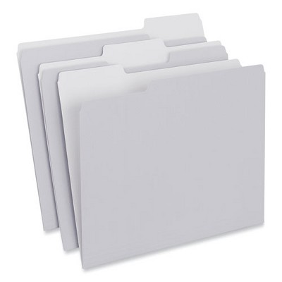 Myofficeinnovations Colored Top-tab File Folders 3 Tab Gray Letter Size ...