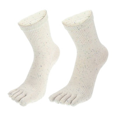 Unique Bargains Full Finger Five Toe Socks White 1 Pair : Target