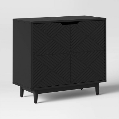 Modern Wood Rectangle Cabinet Black - Olivia & May : Target