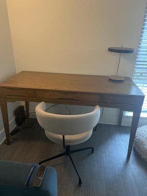 Pearson Solid Hardwood Desk Walnut/brown - Wyndenhall : Target