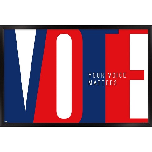 Trends International Vote - Your Voice Matters Framed Wall Poster ...