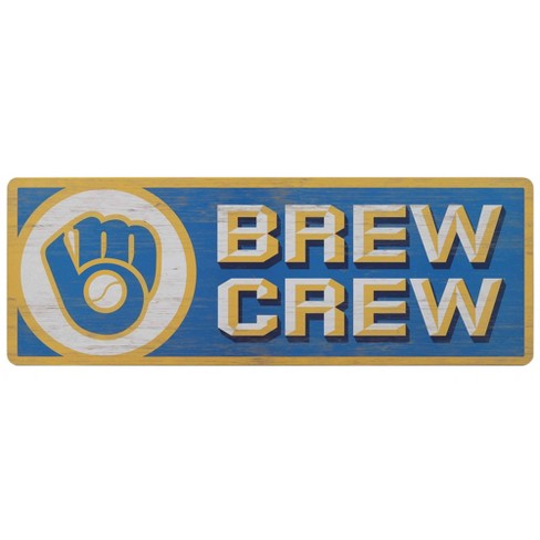 Mlb Milwaukee Brewers Baseball Tradition Wood Sign Panel : Target