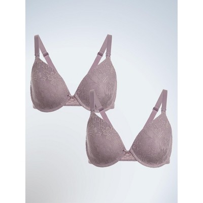 Leading Lady The Paulette - Underwire Allover Lace Nursing Bra 2-pack ...