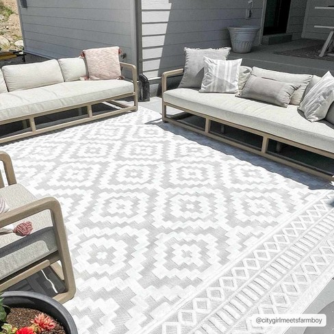 Hauteloom Feya Cream Outdoor Rug : Target