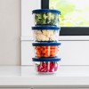 Dura Living® 8pc 1 Cup Size Glass Food Round Storage Set - Blue : Target