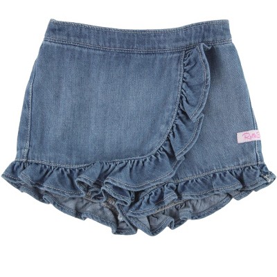 Rufflebutts Ruffled Skort - Light Wash Denim, Size: 4t : Target