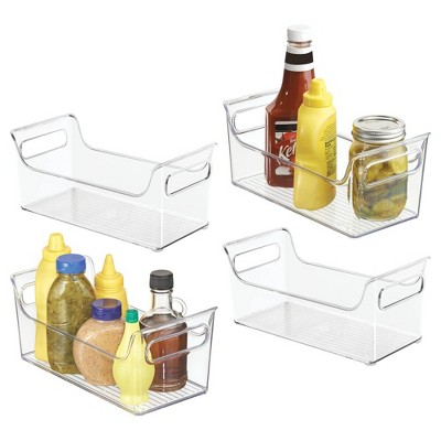 Idesign Fridge Storage Tray With Handle - Set Of 4 - Clear : Target