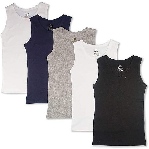 Studio 3 Little/big Boys 5 Pack Everyday Wear Rib Knit Tank Tops, Multi ...