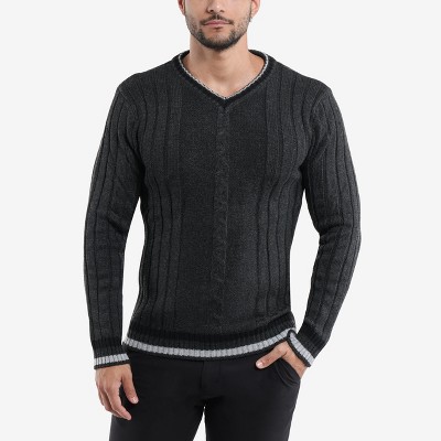X Ray Men's Slim Fit Pullover V-neck Sweater (available In Big & Tall ...