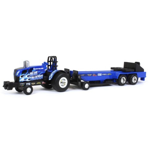 1/64 New Holland "blue Blazes" Pulling Tractor With Pulling Sled, 37940 ...