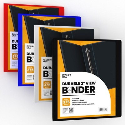 64742: 2" Ring Binders, Assorted Colors (12 Packs) : Target