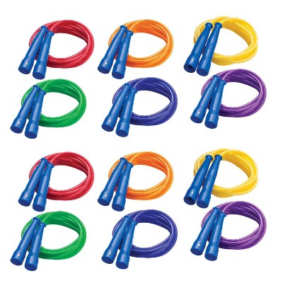 Sportime Jump Ropes, 9 Feet, Assorted Colors, Blue Handles, Set Of 6 ...