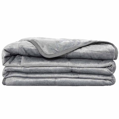 Lavish Home Solid Soft Heavy Thick Plush Mink Blanket 8 Pound - Grey ...