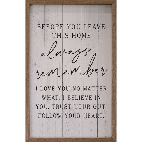 Kendrick Home Always Remember Wall Art Whitewash : Target