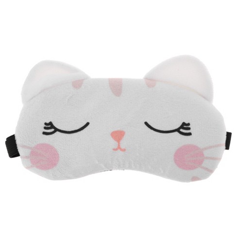 Unique Bargains Soft Cute Cat Eyes Sleep Mask 1 Pc White : Target