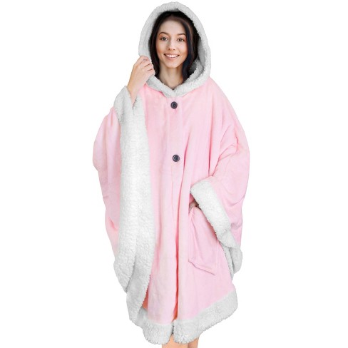 Pavilia Angel Wrap Hooded Blanket For Women Adult, Wearable Cozy Wrap ...