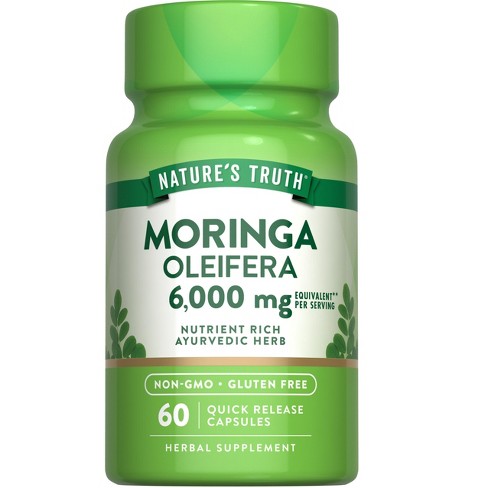 Nature's Truth Moringa Oleifera 6000mg | 60 Capsules : Target
