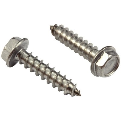 Bolt Dropper No. 8 X 3/4" Stainless Indented Hex Washer Head Screw, 100 ...
