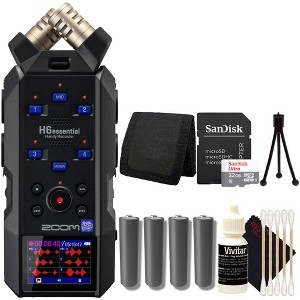 Zoom H6essential 6-Track 32-Bit Float Portable Audio Recorder + SanDisk ...