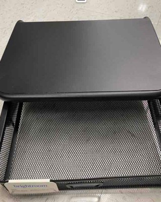 Mesh Monitor Stand With Drawer Black - Brightroom™ : Target