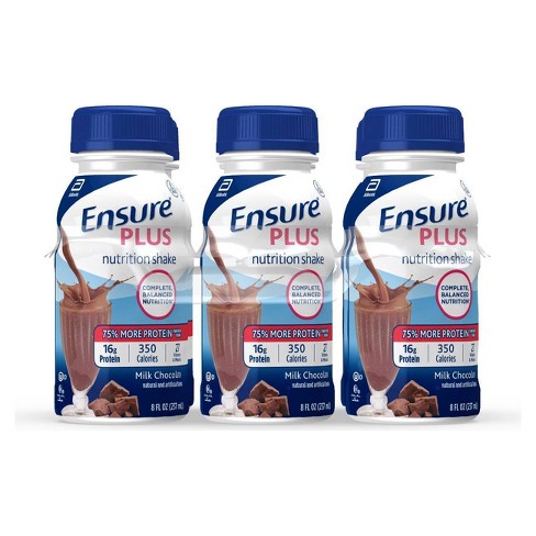 Ensure Plus Nutrition Shake Milk Chocolate - 6 Ct/48 Fl Oz : Target