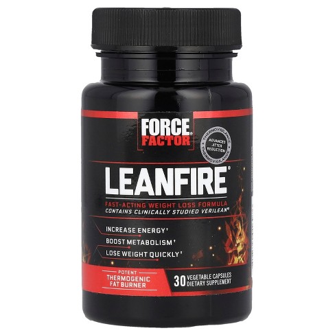 Force Factor Leanfire Thermogenic Pre Workout And Fat Burner With Green ...