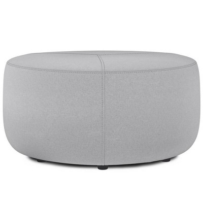 Wyndenhall 32" Wide Brea Contemporary Irregular Ottoman Light Gray ...
