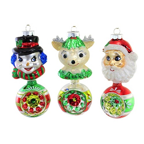 Shiny Brite 6.0 Inch Holiday Splendor Figure Christmas Ornament Tree ...