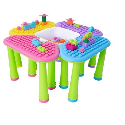 Right Track Toys Wooden Blocks Toy Set For Building - Rainbow Colored ...