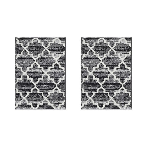 Better Trends Savio 100% Micro Polyester Knitted Chevron Pattern Bath ...