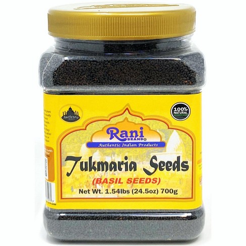 Tukmaria (natural Holy Basil Seeds) - 22oz (1.38lbs) 624g - Rani Brand ...