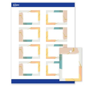 Avery Tags, 2" x 3", Color Block with Gold Specs Design, Matte : Target