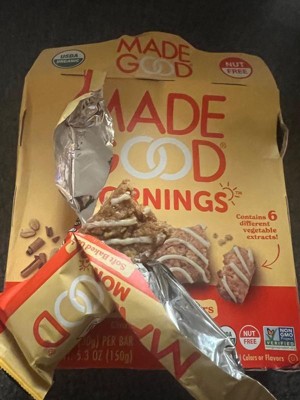 MadeGood Mornings Cinnamon Bun Soft Baked Oat Bars - 5.3oz/5ct : Target