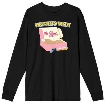 Ted Lasso Biscuits With The Boss Men's Black Long Sleeve Shirt : Target