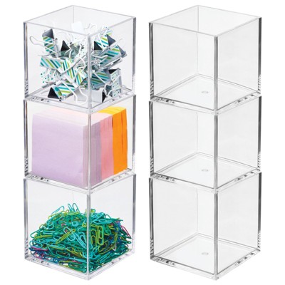 Mdesign Rectangular Plastic Office Supplies Storage Organizer Bin : Target