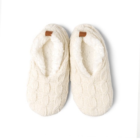 Britt's Knits Beyond Soft Chenille Knit Slippers With Non-slip Soles ...